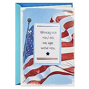 Hallmark Military Deployment Card (Wherever You Go Removable Keepsake Card)