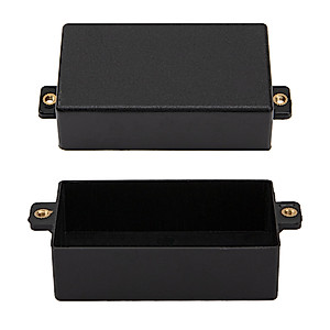 6Pcs Yootones Plastic Closed Shell Electric Guitar Single Coil Pickup Covers & Humbucker Plastic Guitar Pickup Compatible with Electric Guitar Parts Replacement (Black)