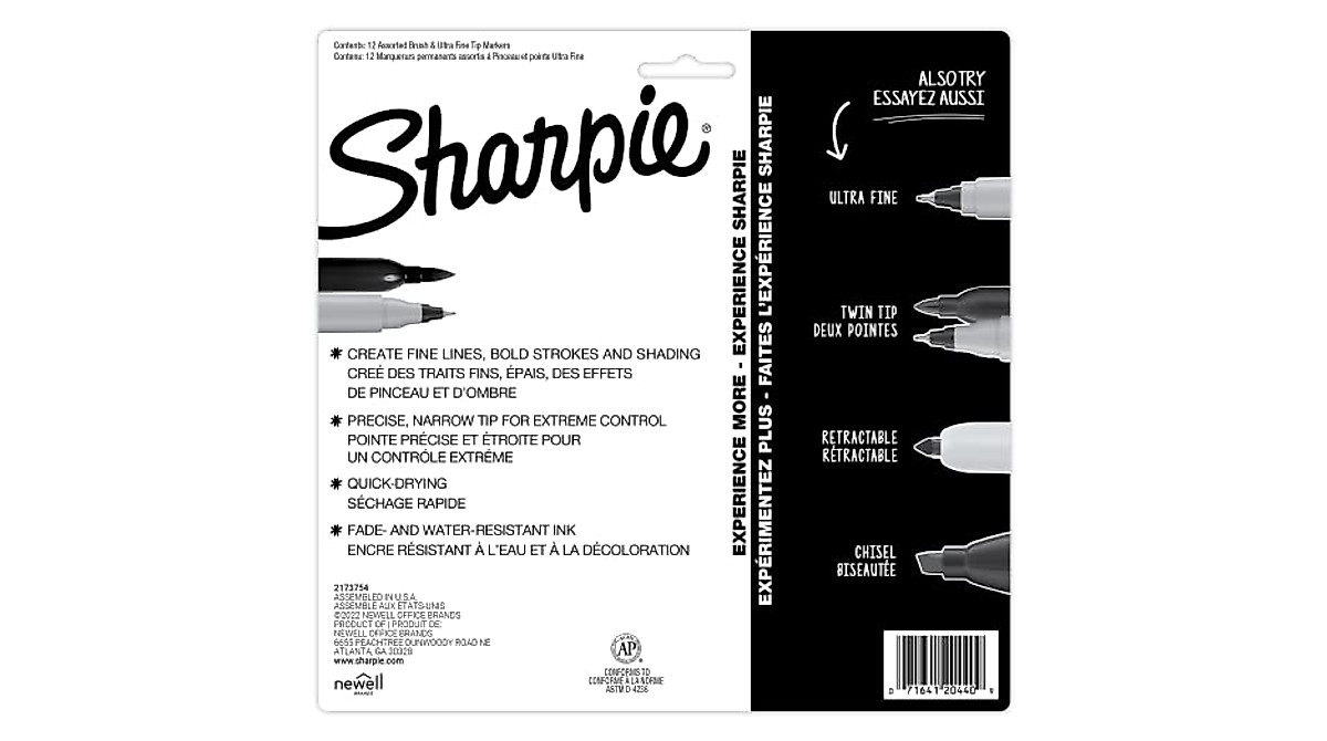 Sharpie Brush Twin Permanent Markers - Vibrant & Versatile Art Supplies