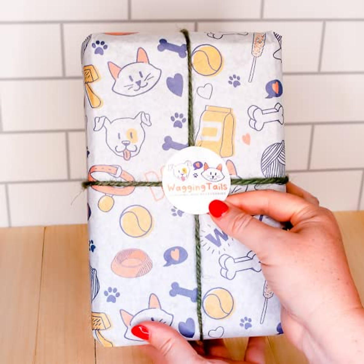 COACO Personalized Tissue Paper, Your Custom Design, Logo, or Text, Great for Holiday or Special Occasion, Small Business Packaging or Gift Wrapping, 30, 50, or 100 Count, White (18"x10")