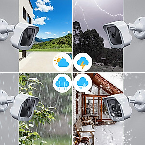 All-New Blink Outdoor Camera Housing and Mounting Bracket, Weather Proof Protective 360 Degree Adjustable Mount with Blink Sync Module 2 Outlet Mount for Blink Home Security Camera (White(3 Packs))