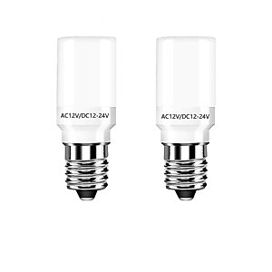Neanete Low Voltage 12V 24V Candelabra E12 Base LED Appliance Light Bulb for ice Maker Water Dispenser RV Marine Landscape WR02X12208 416099 25W Replacement Warm White 3000k Non Dimmable Pack of 2