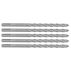 Impact Drill Bits, 5PCS Easy Installation 2 Flute Rotary Hammer Drill Bit for Concrete Brick Stone (12mm)
