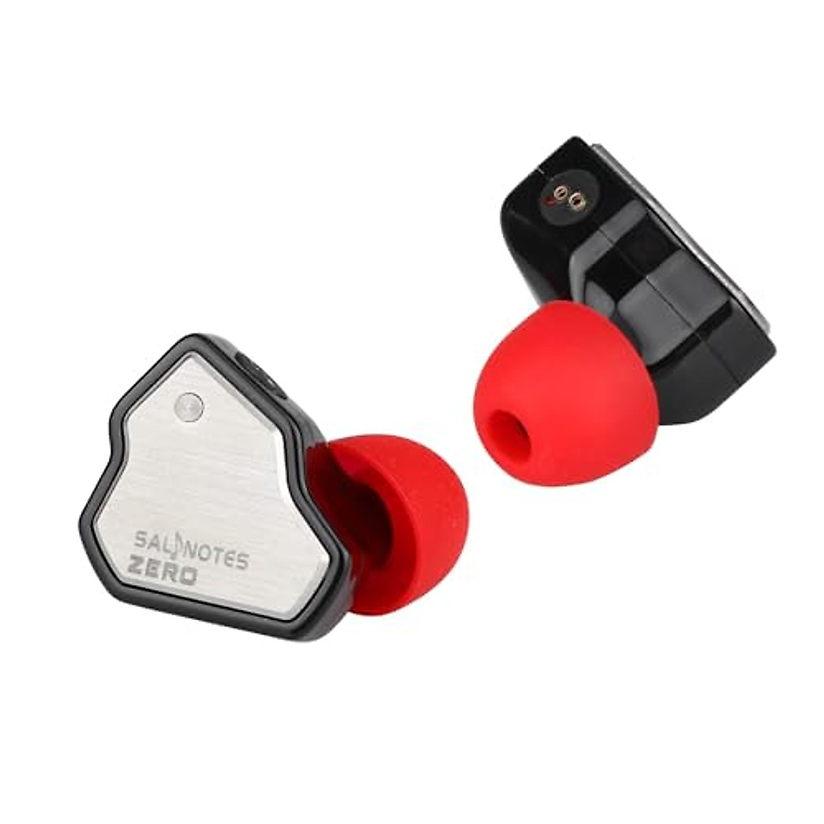 Linsoul 7Hz Salnotes Zero HiFi 10mm Dynamic Driver in-Ear Earphone IEM with Metal Composite Diaphragm Stainless Steel Faceplate Detachable 2Pin OFC Cable (Black, Without Mic)