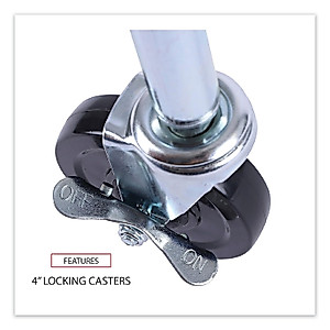 Alera ALESW333018SR 34.5 in. x 18 in. x 40 in. 600 lbs. Capacity 3-Shelf Wire Cart with Liners - Silver