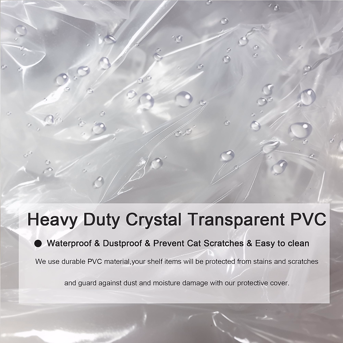 IndigoTempest9 Clear Vinyl Waterproof Shelf Cover for Wire Shelving - 36" W x 14" D x 54" H- with Zipper Closure - Protects from Dust and Debris - Only Cover