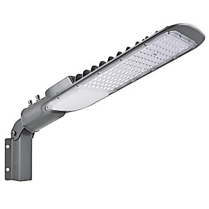 Brillirare 50W LED Parking Lot Lights with Dusk-to-Dawn Photocell Sensor, 7500LM 5000K Street Light with Adjustable Arm Mount, IP66 Waterproof Outdoor Commercial Area Road Lighting