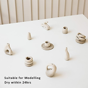 ReArt Natural Air-Dry Modeling Clay - 10LBs with 40 Pcs Pottery Sculpting Tool Set, All-Purpose Clay (Gray)