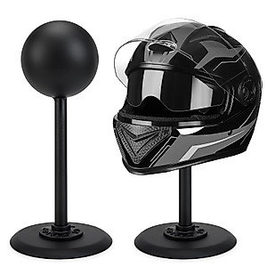 XIAO PEI Hat Holders Vintage Dome Shape Design Removable Metal Hat Rack/Helmet/Cap/Wig Storage Holder Display Stand. (2 Black)