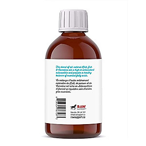Raw Support Krill & Cameline 6.7fl.oz, Mix Liquid with a Little Warm Water and stir into Pets Food,1 of 12 Supplement Options, Dual Protective Closure with Outer wrap.