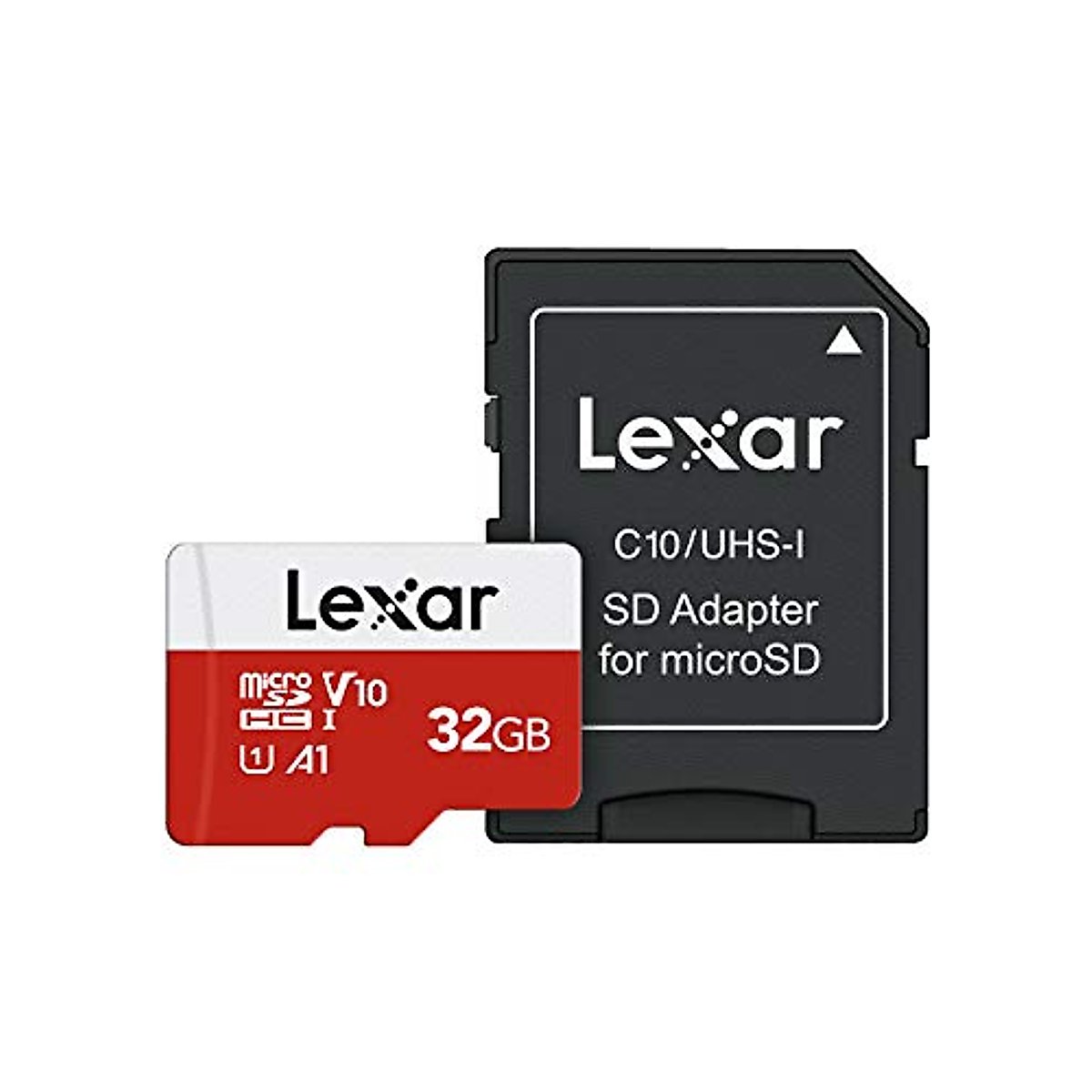 Lexar 32GB Micro SD Card, microSDHC UHS-I Flash Memory Card with Adapter - Up to 100MB/s, U1, Class10, V10, A1, High Speed TF Card