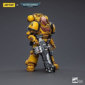 JOYTOY 1/18 Action Figure Warhammer 40,000 Imperial Fists Heavy Intercessors Rogfried Pertanal Collection Model (4Inch)