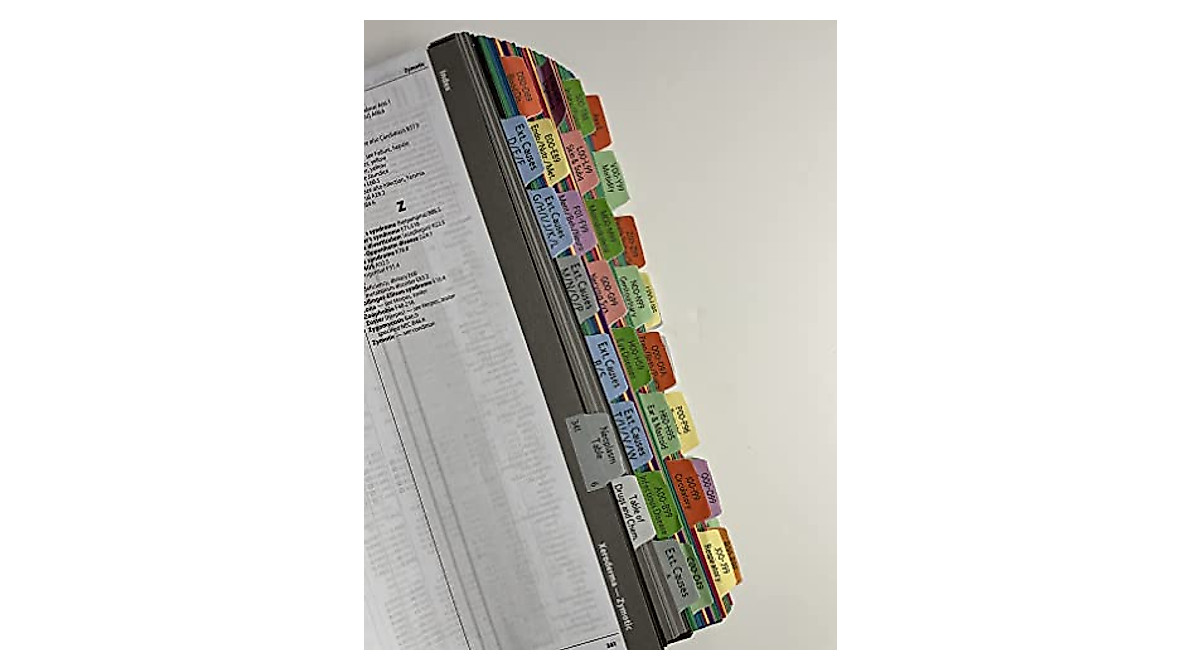 ICD-10-CM 2024 Book Tabs - Color-coded & Durable