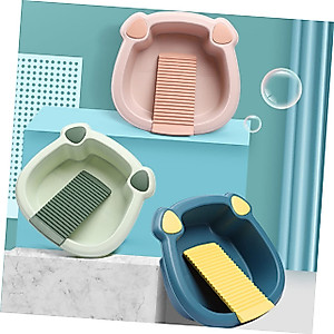 FONDOTIN 1 Set Wash Basin Mano Ropa Kitchen Board Home Hand Wash Clothes Basin Para Tools Mini Washing Basin for Clothing Lavadero Lavar Small Dormitory Laundry Basin Handwash Pink Pp