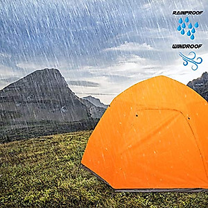 BornTech 1 Minute Instant Easy Setup Pop Up Camping Tent Light Weight Backpacking Tent Waterproof Windproof for Camping, Hiking, Outdoor Festivals, Beach (Fit up to 3 Adults or 6 Kids)
