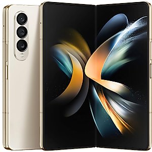 Samsung Galaxy Z Fold4 5G 512GB 12GB RAM Factory Unlocked (GSM Only, No CDMA - not Compatible with Verizon/Sprint) - Gold (Renewed)