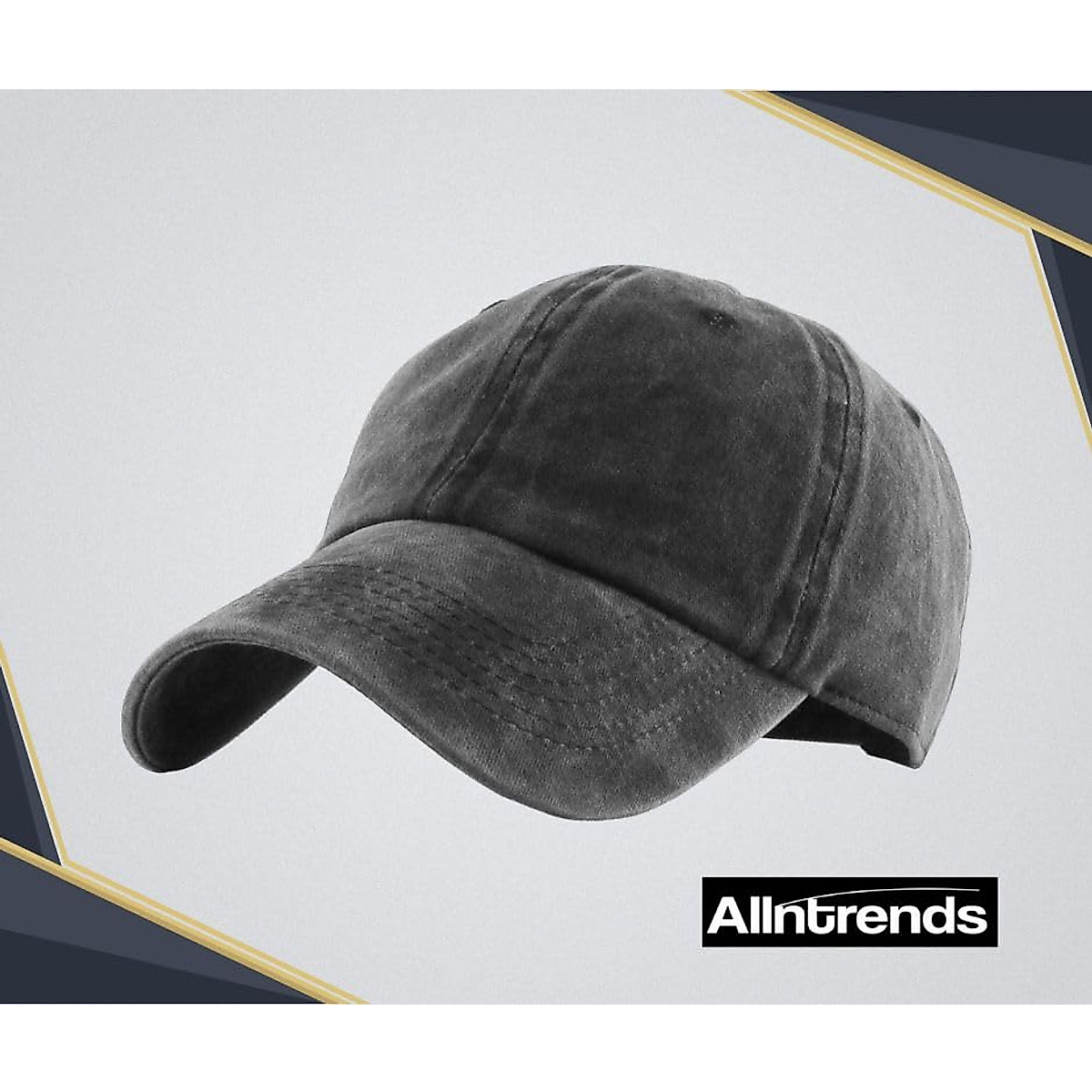 ALLNTRENDS Capsule Corp Washed Pigment Dyed Baseball Cap (Royal Blue)