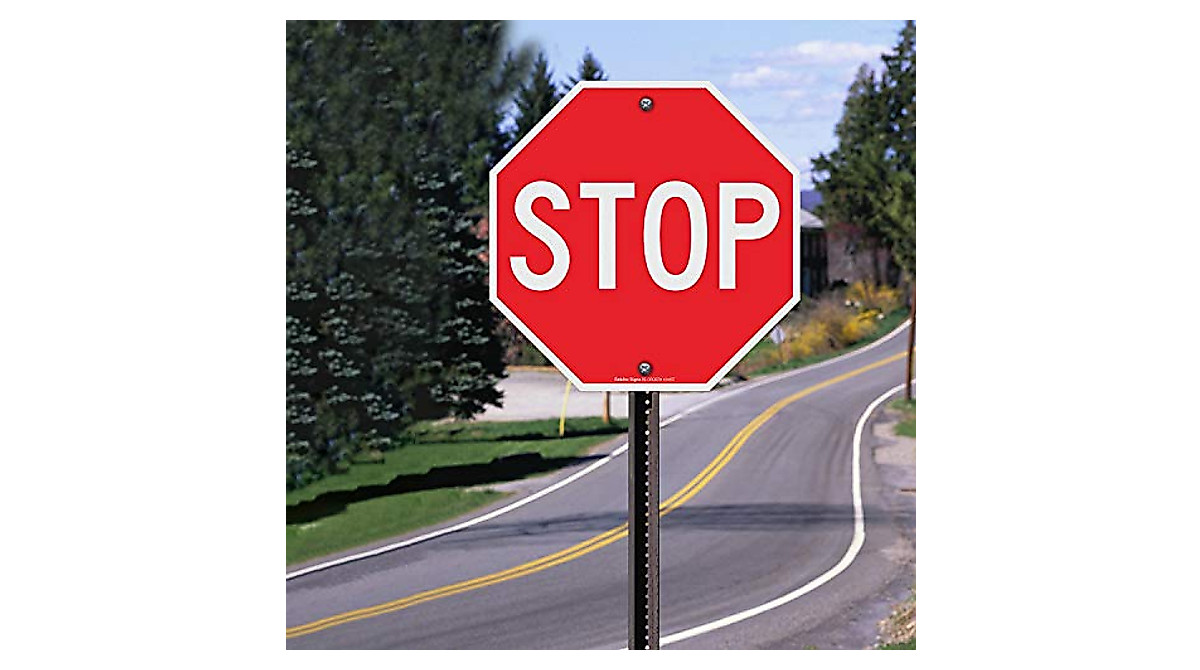 Durable Reflective Stop Sign - Easy Mount, Weather Resistant