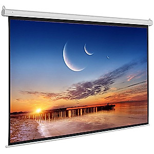 Auto Motorized Projector Screen, HD Portable Projection Screen with Remote Control, Wall/Ceiling Mounted Electric Movie Screen Wrinkle-Free, Great for Home Office Theater TV Usage (80" x 45")