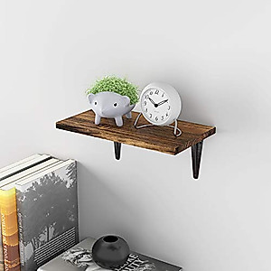BAMFOX Floating Shelves Wall Mounted, Rustic Wood Wall Shelf for Bedroom, Bathroom, Living Room, Kitchen