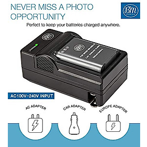 BM Premium Pack of 3 EN-EL23 Batteries and Battery Charger for Nikon Coolpix B700, P900, P600, P610, S810c Digital Camera