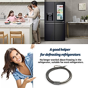 SH201 Drain and Door Heater Wire Replacement for Samsung Refrigerator - Tip 7/16 Diameter 115V 15W 25 Inch Long Heater Wire(Fit for Most Refrigerator)