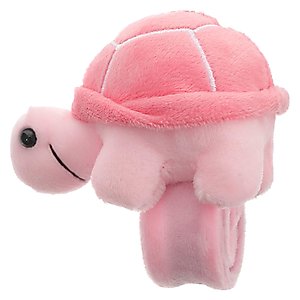 Abaodam Turtle Slap Bracelet Plush Animal Slap Band Toy Hugger Slap Bracelet Cute Wristband for Kids Birthday Party Favors Pink, 10X7.5CM, WJ60386LPW37K722T