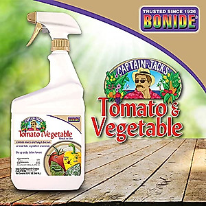 Bonide Captain Jack's Tomato & Vegetable Spray, 32 oz Ready-to-Use Spray, Insect & Disease Control for Organic Gardening