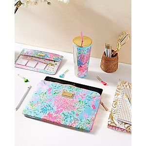 Lilly Pulitzer Padded Tech Sleeve with Small Zip Pouch for Accessories, Cute Laptop Case for Women, Tablet Bag or 13 Inch Laptop Sleeve (Cay to My Heart)