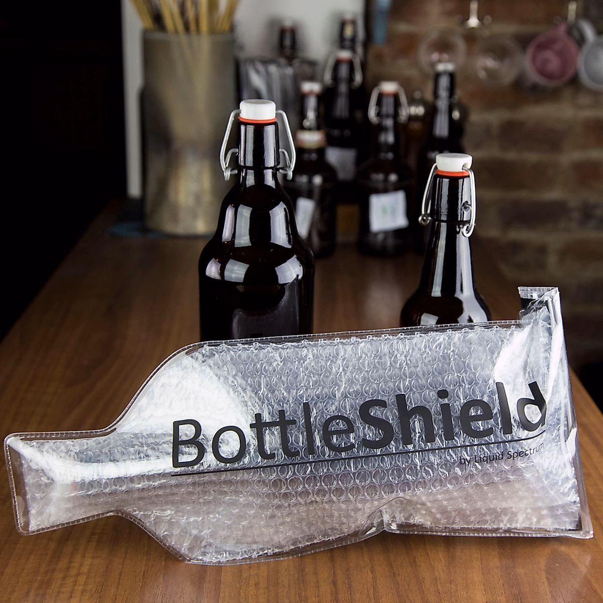 Reusable Wine Protector Travel Bag by Bottle Shield (3-pack) - Unbreakable Bottle Shipping Sleeve, Leak Proof & Double Layer Wine Bubble Wrap Sleeve | Travel Wine Bags for Suitcase Luggage