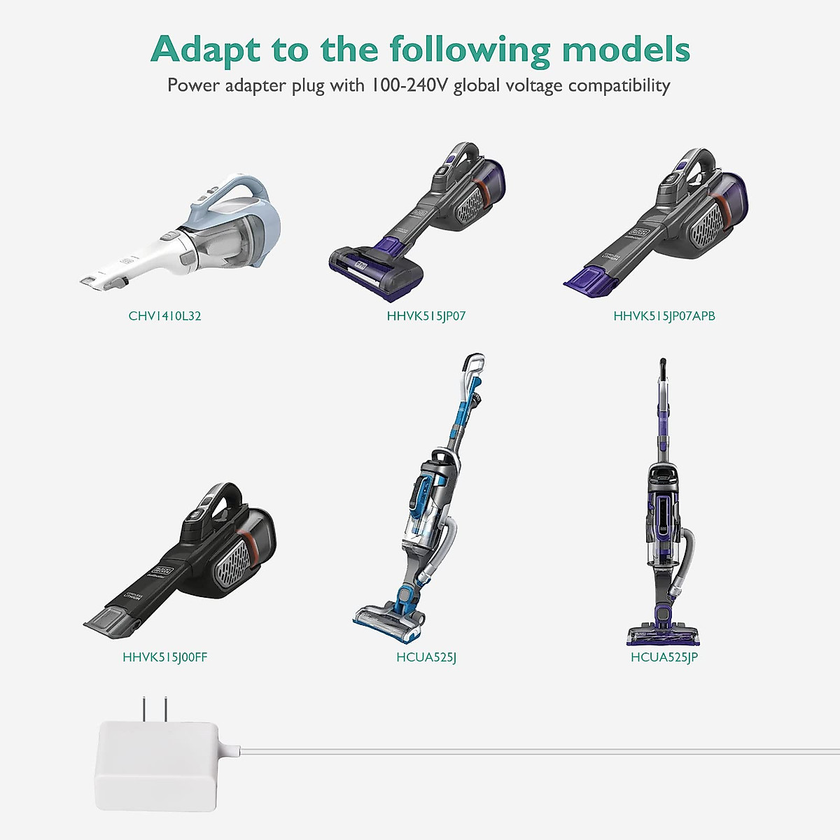 Lnauy for Black and Decker Cordless Vacuum Charger, Adapter Compatible with Black and Decker N511997 90602523-04 Cordless Stick Handheld Vacuum 23V Power Supply Cord