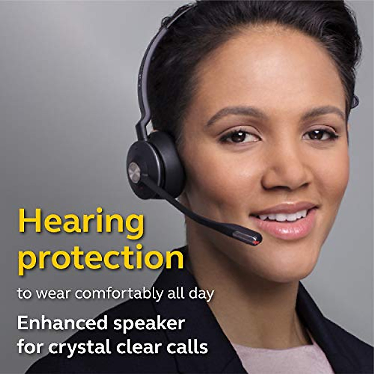 Jabra Engage 75 Wireless Headset, Mono – Telephone Headset with Industry-Leading Wireless Performance, Advanced Noise-Cancelling Microphone, Call Center Headset with All Day Battery Life,Black