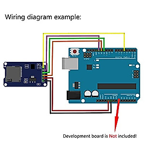 Wishiot 5pcs SD Card Module Mini TF Card Reader Sensor with SPI Interface Onboard Level Conversion +1pc 40P Male to Female Dupont Cable for Arduino Mega2560 Nano ESP8266 ESP32 Wemos D1 Mini