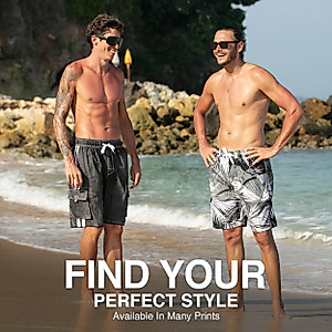 Kanu Surf Men's Standard Barracuda Swim Trunks (Regular & Extended Sizes), Charcoal, Large