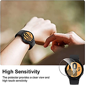 T Tersely (3 Pack Screen Protector for Samsung Galaxy Watch 7/6/5/4 (44MM), 9H Hardness Tempered Glass Film Guard for Samsung Galaxy Watch
