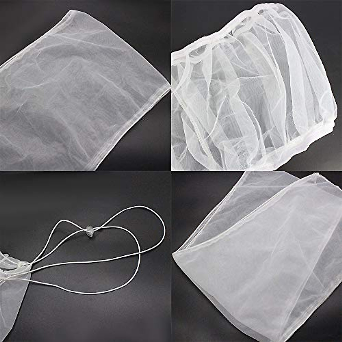 JUTTA Bird Cage Seed Catcher Parrot Cage Mesh Skirt Universal Birdcage Cover Birdseed Nylon Net Guard extra large (Not Include Birdcage) (White)