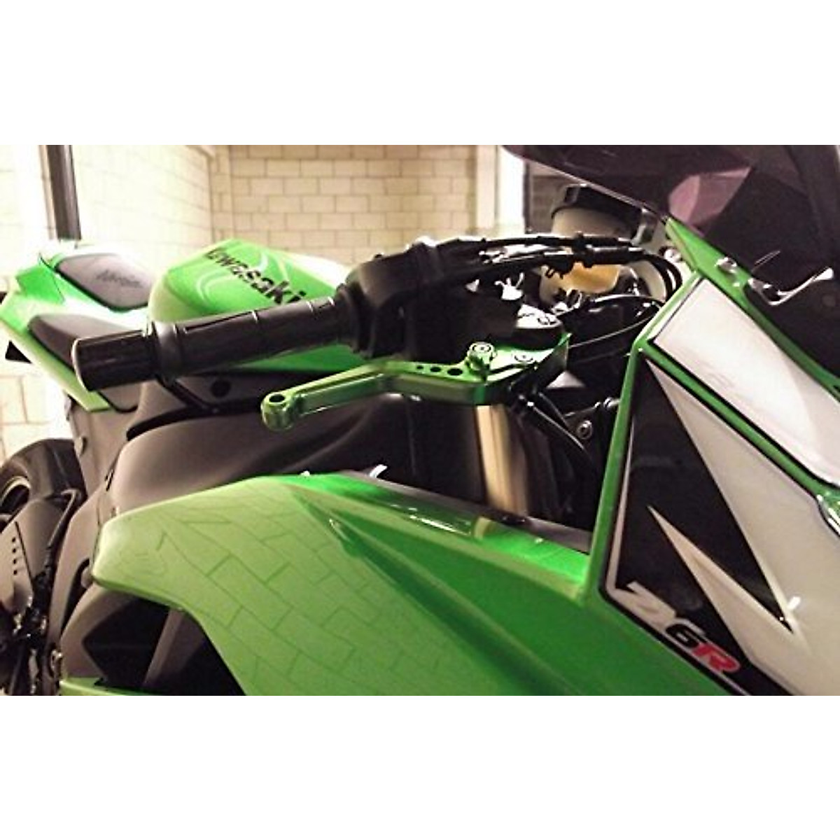 Keewor CNC Adjustable Short Brake Clutch Levers for Yamaha YZF R1 2004-2008 YZF R6 2005-2016 R6S CANADA VERSION 2006 R6S EUROPE VERSION 2006-2007 Green