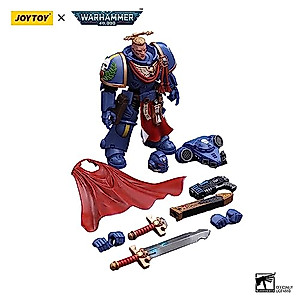 HiPlay JoyToy Warhammer 40K ltramarines Primaris Captain with Power Sword and Plasma Pistol 1:18 Scale Collectible Action Figure