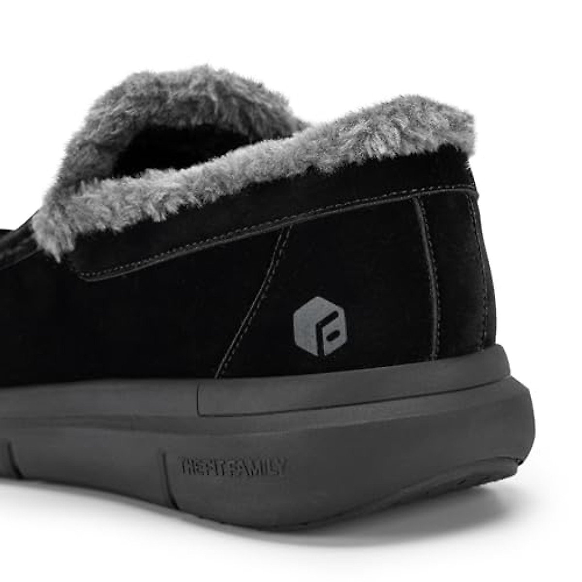 FitVille Extra Wide Men's Slip-on House Slippers - Non Slip Orthopedic Winter Slippers for Wide Feet - Indoor & Outdoor