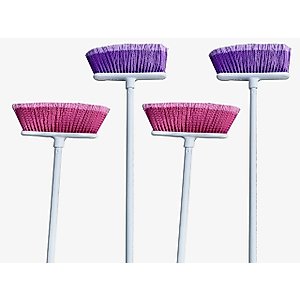 Soft Sweep Broom The Original Soft Sweep Magnetic Action Broom 6-Pack - 3 Purple & 3 Pink - Soft Bristle Broom