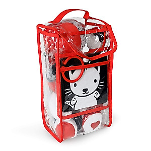 Smarty Baby Bundle - 5 Black, White and Red Infant Toys, Newborn Baby Gifts
