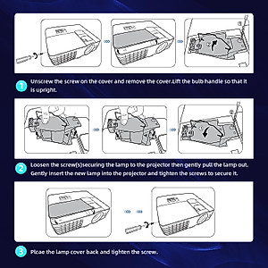 Gzwog 1026952/NP34LP/BL-FU260B/SP.72701GC01 Replacement Projector Lamp Bulb with Housing for SMARTBOARD U100 U100W NEC NP-U321Hi-TM NP-U321Hi-WK NP-U321H-WK/U322Hi OPTOMA EH319USTi EH320USTi X320USTi