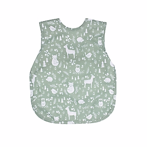 BapronBaby Forest Friends Bapron - No Neck Tie Safer Bib for Baby & Toddler - Soft Waterproof Stain Resistant - Machine Washable - Sz Preschool 3-5yrs