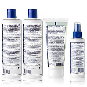 Herbal Gro 12oz Shampoo and 12oz Conditioner Kit with Spray and Creme Therapy