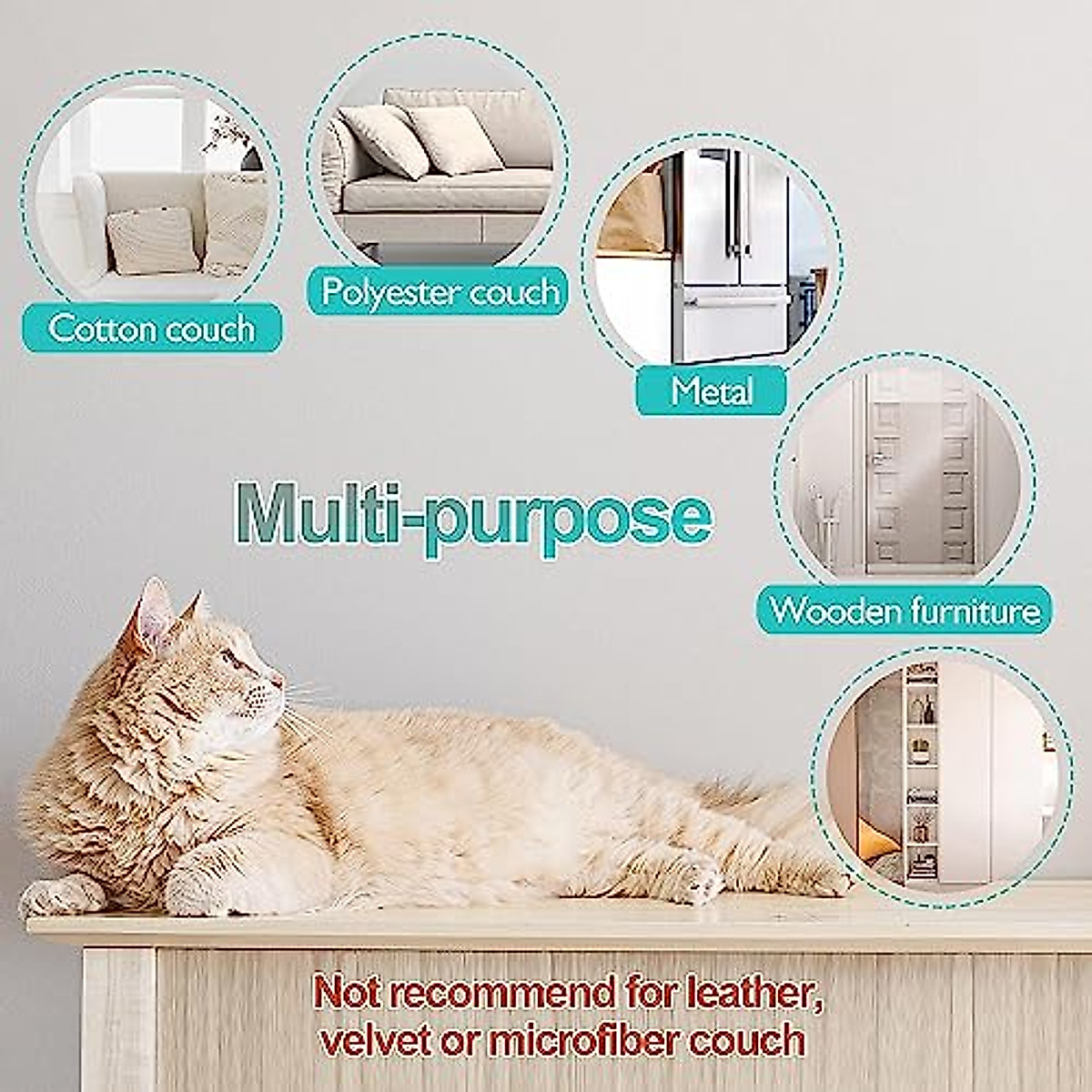 Lovinch [Thickened Vinyl] Cat Scratch Furniture Protector, Clear Couch Protector for Cat, Anti Cat Scratching Deterrent Tape, Pet Training Tape from Scratching Furniture Couch Door – [120" X 10.4"]