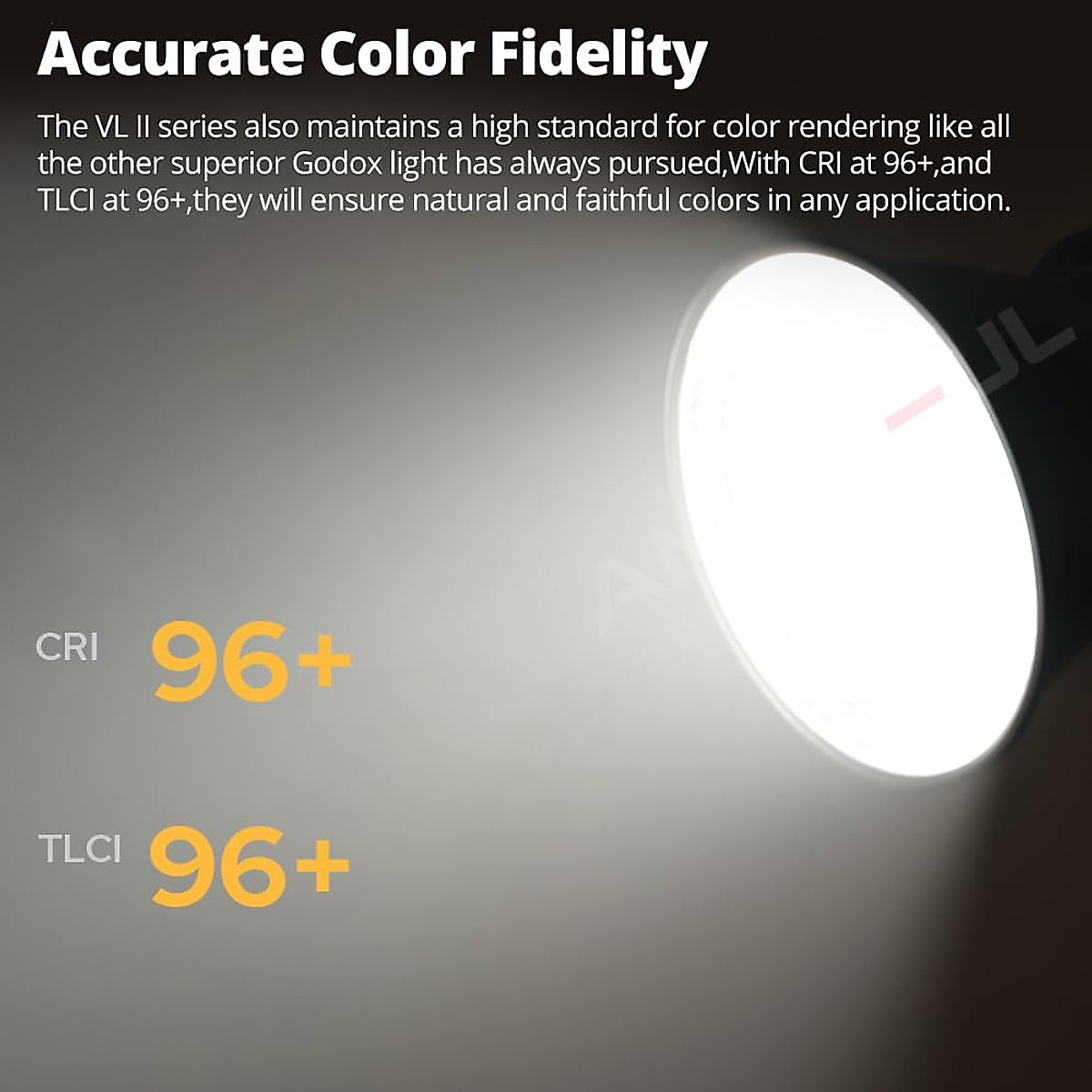 Godox VL150II 165W 5600±200K CRI96+,TLCI 96+ LED Studio Video Light with APP Control, Built-in FX Effects, Outdoor-Indoor Dual-use LED Continuous Light （VL150 Upgrade ）