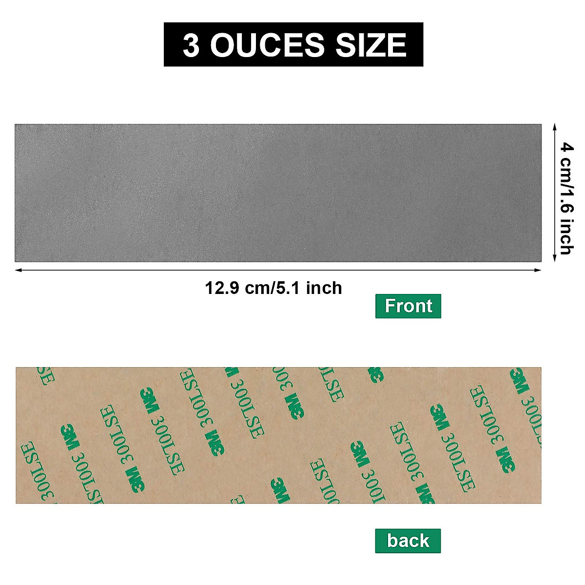 Stick-on Flex Derby Car Weight Adjustable Derby Car Weight Tape for Increasing Speed Derby Car Race(3 Ounces)