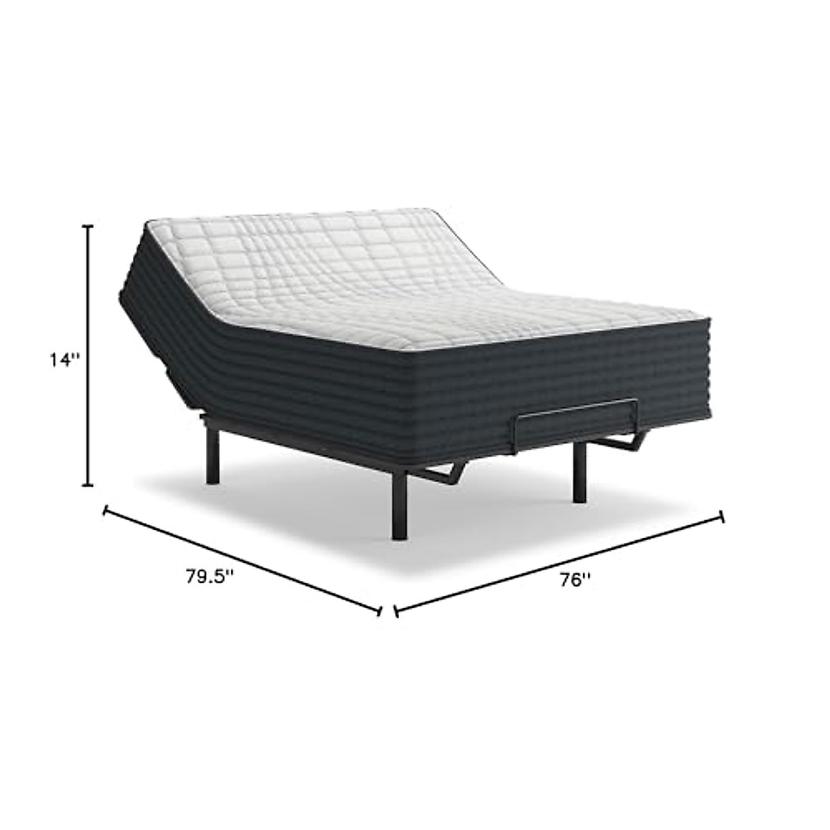 Signature Design by Ashley Hybrid 1400 14 Inch Extra Plush Gel Memory Foam Mattress with Edge Support for Pressure Relief, King