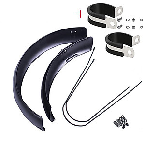 ZEWEZ Bike Fender, Bicycle Fender 20inch Snowboard Electric Bicycle Mudguard 20x4.0 E-Bike Fat Tire Fender Wing Folding Bike Aluminum Sturdy Durable Mud Guard (Color : 1 Suit)