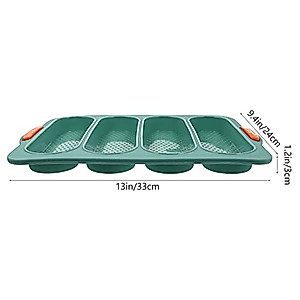 UPKOCH Bake s 2 Pack Silicone Bread Baking Mold Nonstick Baking Pan Baking Tool Kitchen Gadget, Green Silicone Mold French Bread Baking Pan